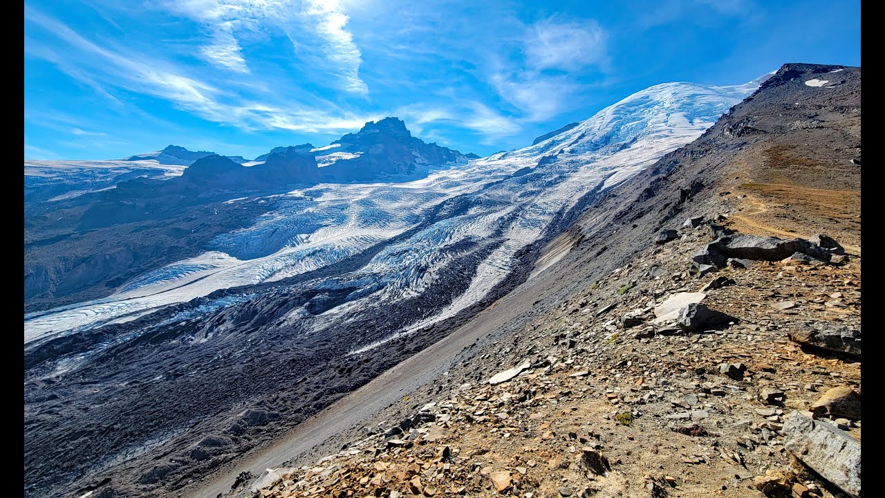 Glacier Basin Rainier, View from Ruth Mountain Ridge - YouTube