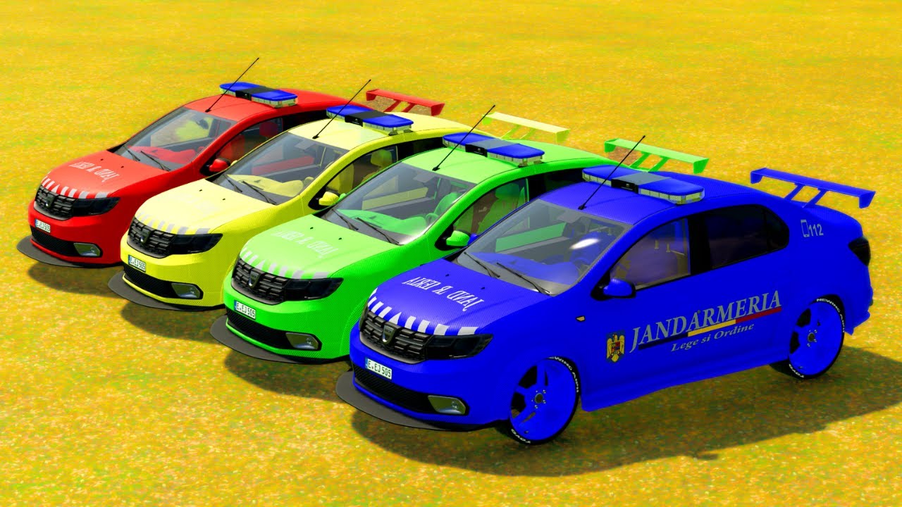 DACIA, VOLSKWAGEN, AUDI POLICE CARS and MERCEDES, FORD AMBULANCE ...