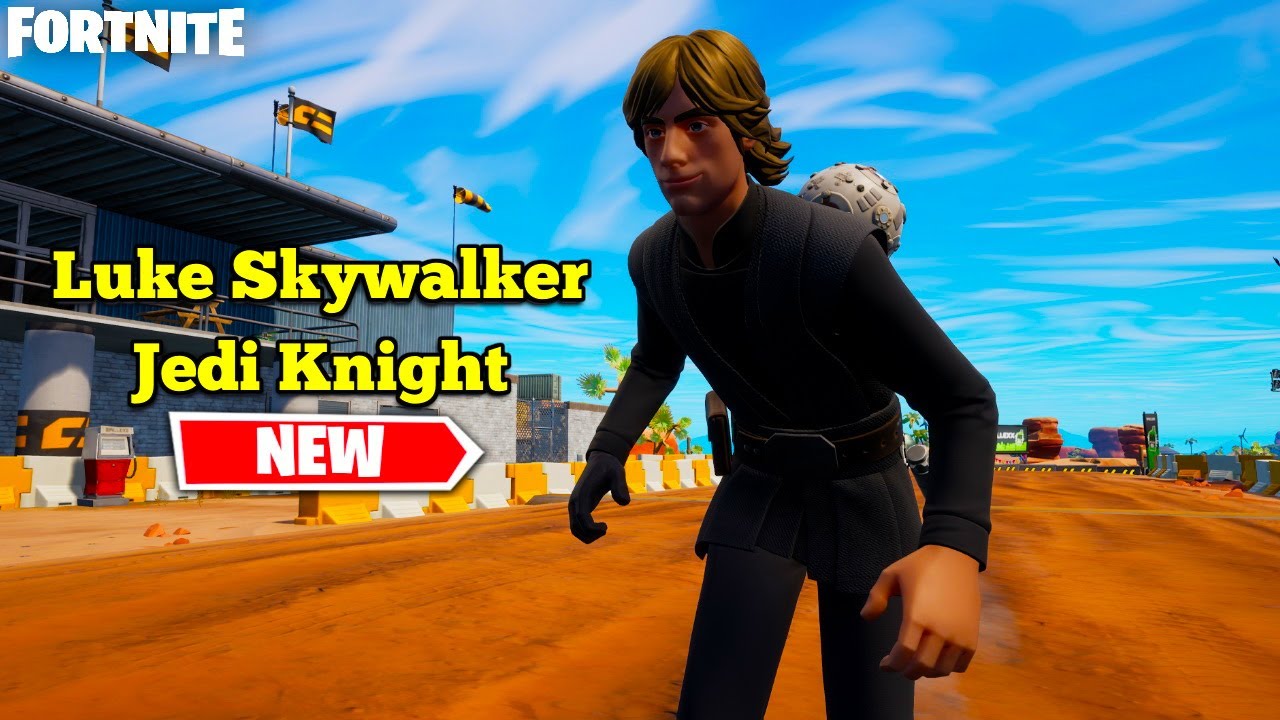 *NEW* LUKE SKYWALKER JEDI KNIGHT STYLE SKIN GAMEPLAY - FORTNITE X STAR ...