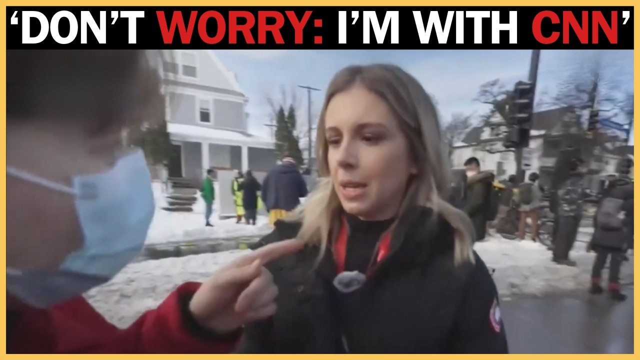 CNN Caught Cozy: Aggressive Protester Backs Off INSTANTLY When Reporter ...