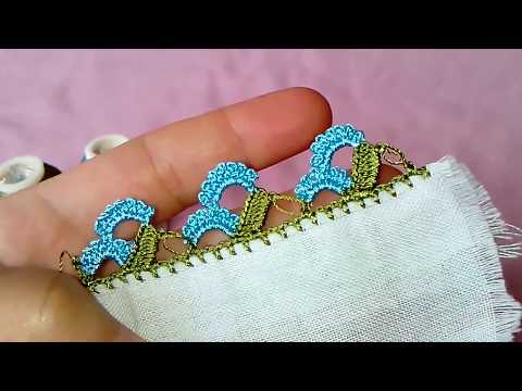 646- Çiçekli tığ oyası yapılışı