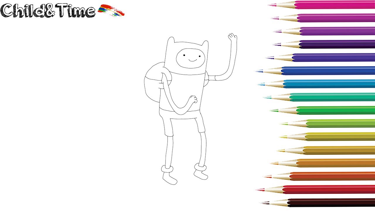 Finn coloring for Kids. Child&Time.Art - YouTube
