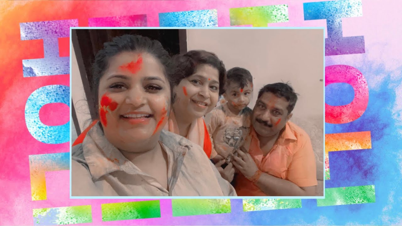Holi celebration with family🎉 | Holi 2023 vlog | Enjoy Pool party with ...