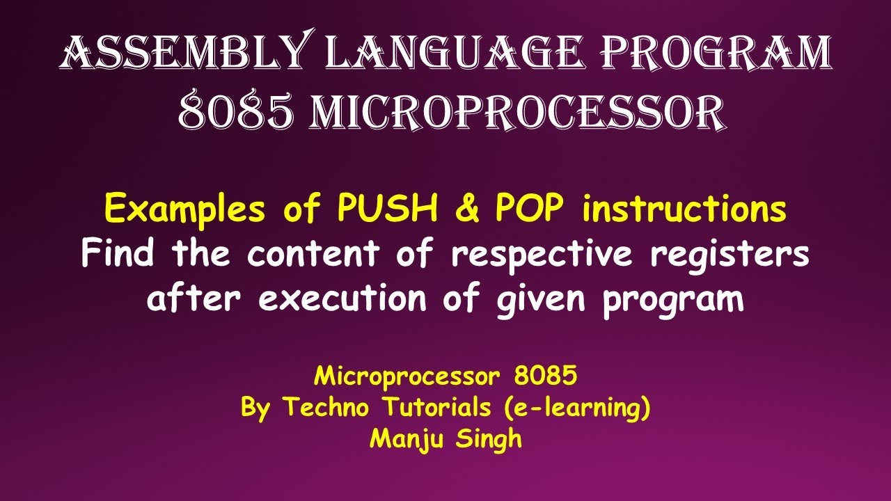 Previous year paper questions | Example: program of Push & POP ...