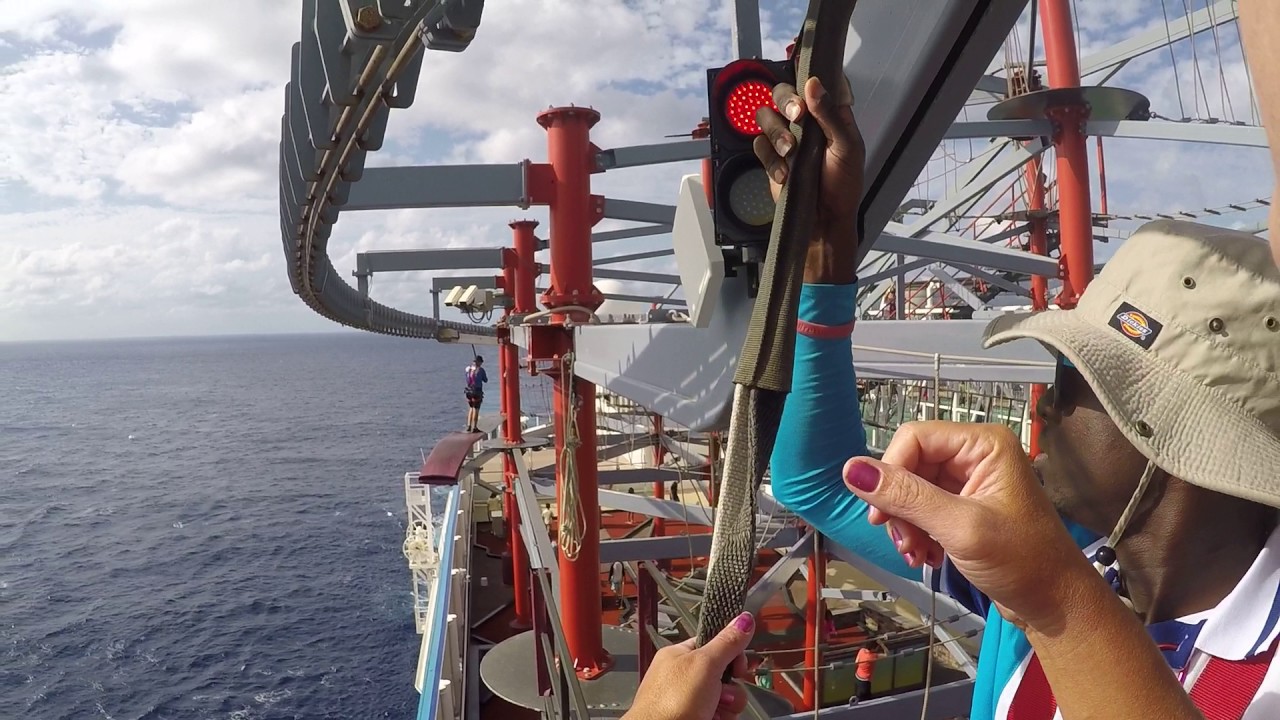 Rope course on NCL ESCAPE cruise ship - YouTube