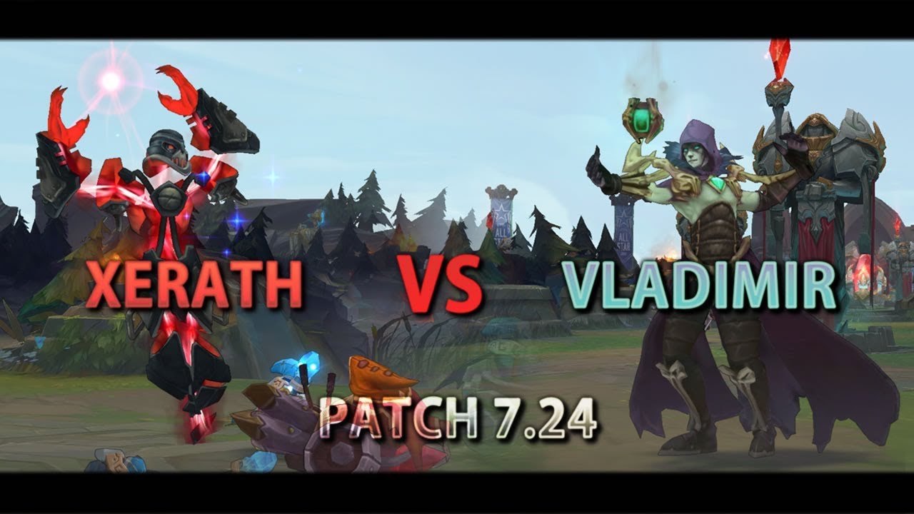 LoL - Xerath vs Vladimir Preseason 8 Sorcery & Precision Runes - YouTube