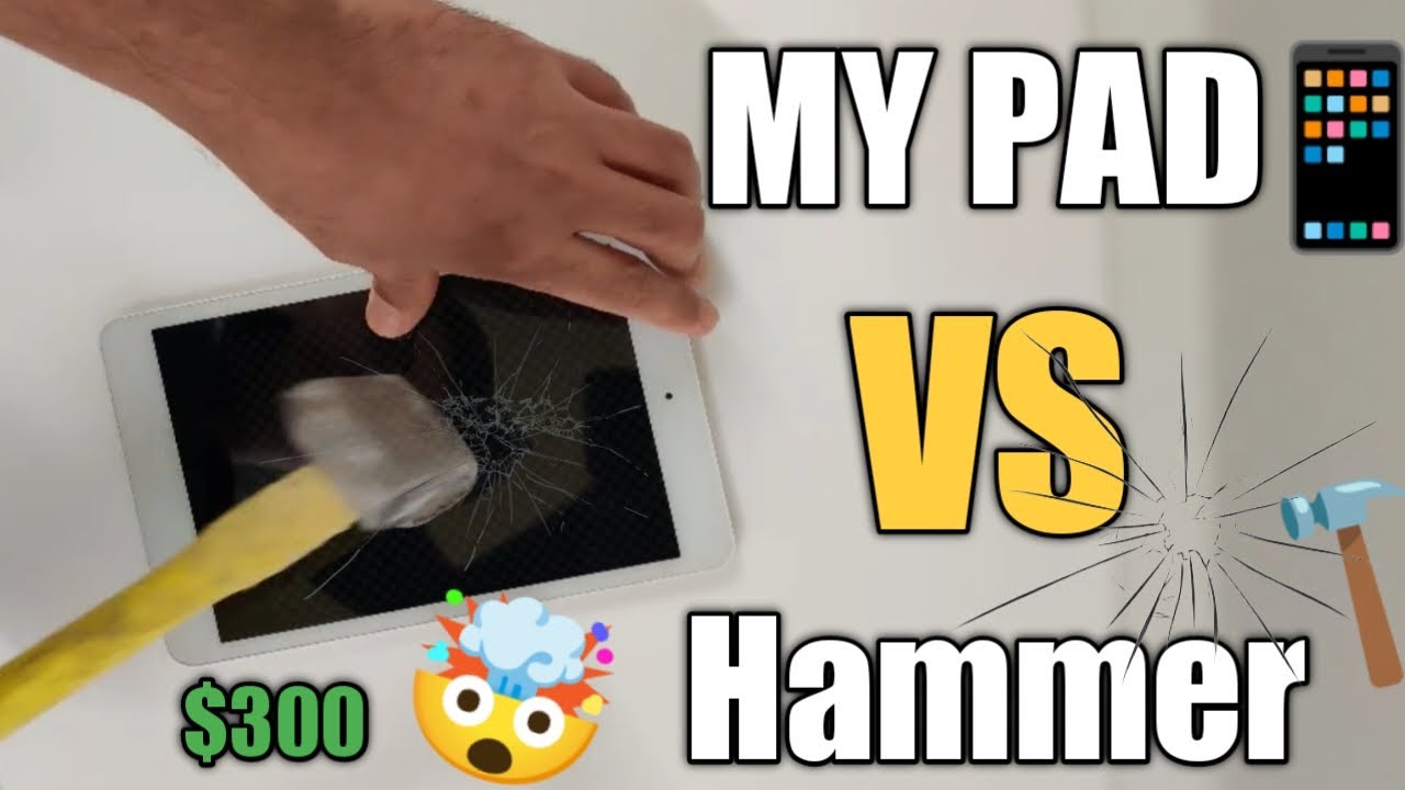 My pad vs hammer test | I Distroyed my tablet | Oh shit!!!🤯 - YouTube