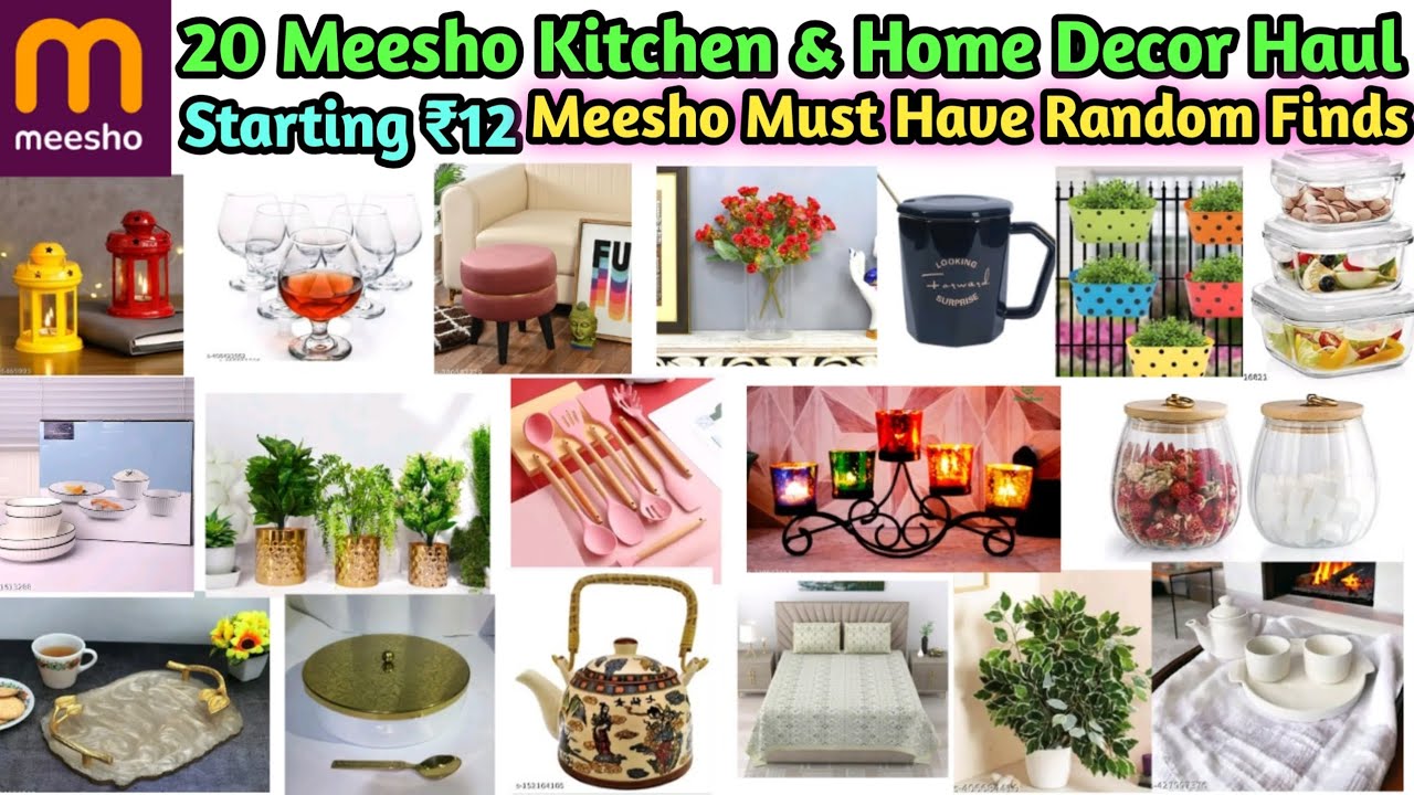 20 Meesho Kitchen & Home Decor Haul | Starting ₹12 | Meesho Must Have ...