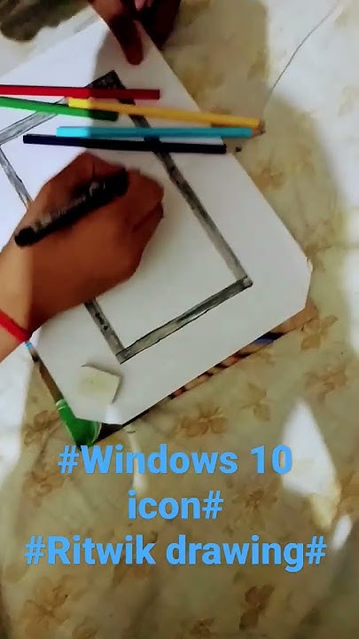 how to draw windows 10 icon - YouTube