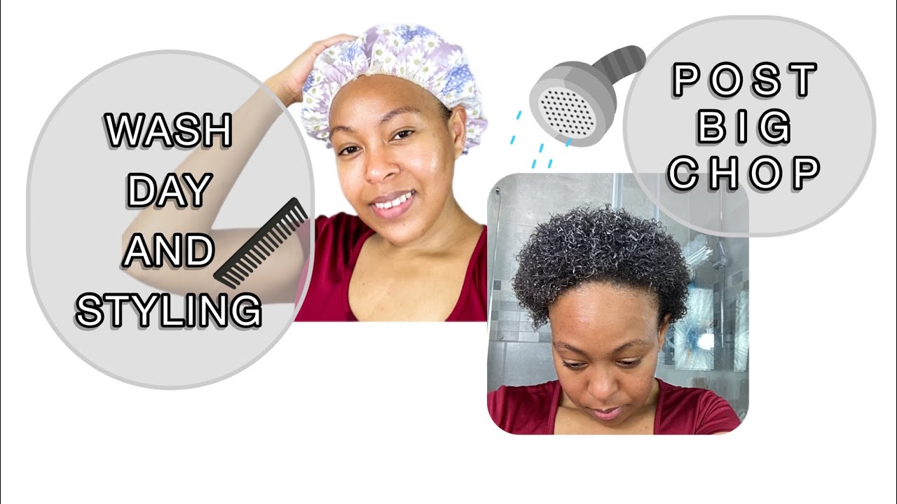 MY WASH AND GO ON SHORT NATURAL HAIR - POST BIG CHOP - YouTube