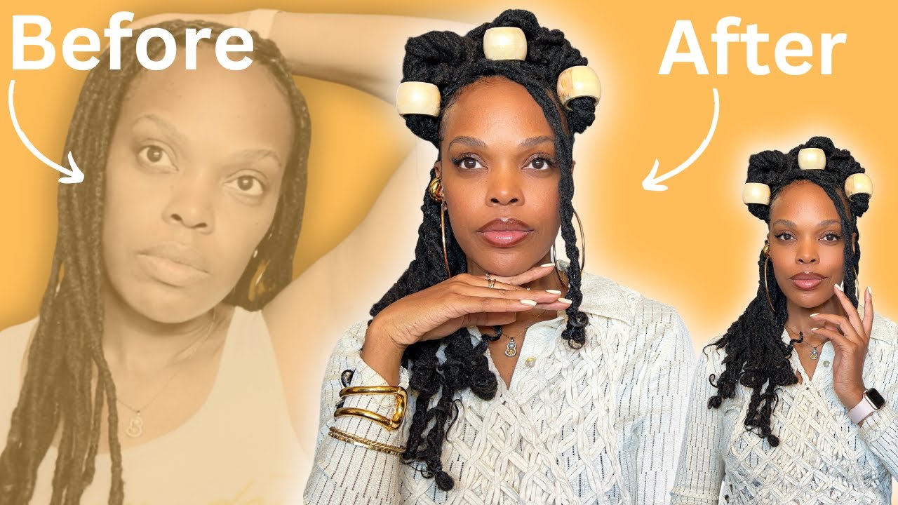 MINI TWISTS on Thick/Medium Locs || Protective Style || EASY Detailed ...