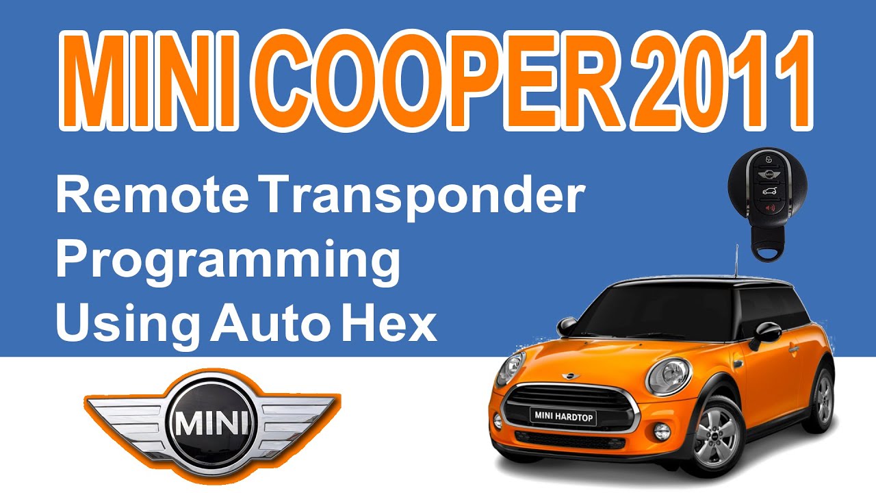 2011 Mini Cooper Remote Transponder Programming Using Auto Hex - YouTube