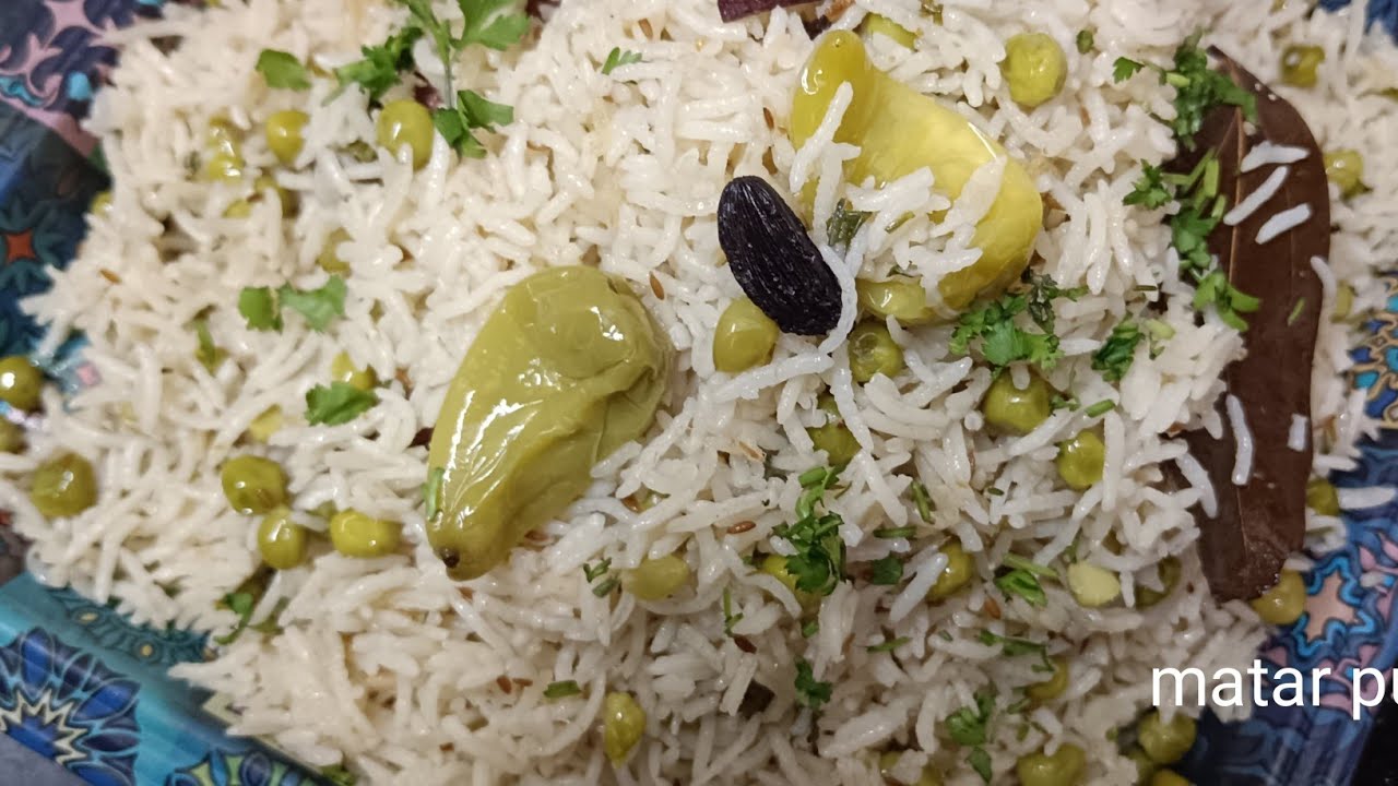 matar pulav ki recipe | Best white colour matar pulao with Less ...