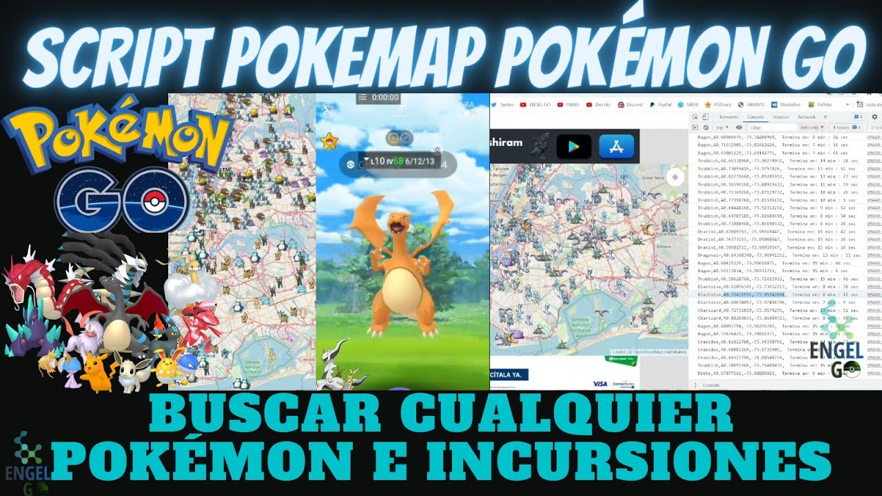 📌📃Tutorial Script Pokemap Pokémon GO | Buscar cualquier Pokémon e incursiones en mapas de ...