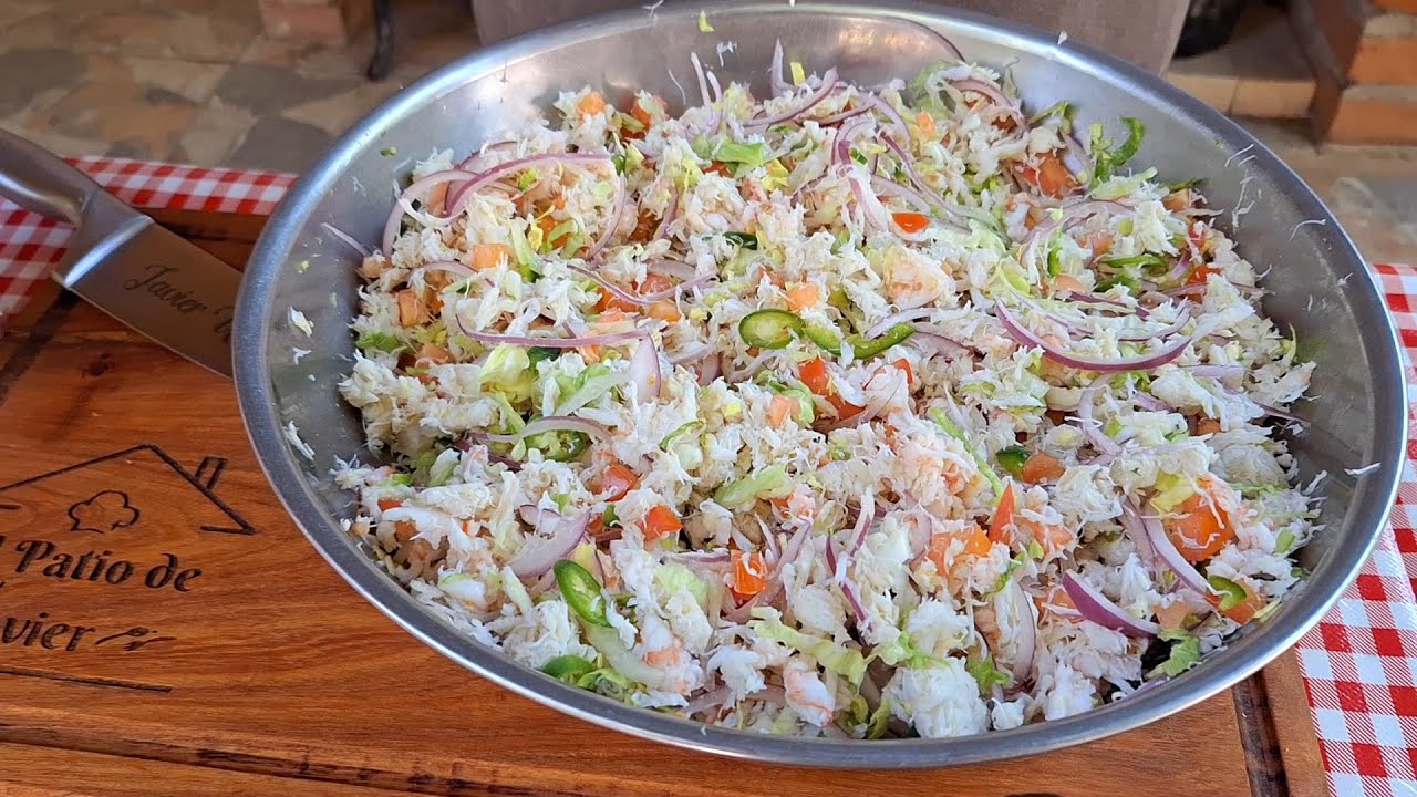 SALPICON DE JAIBA CON CAMARON FACIL DE PREPARAR, MUY AL ESTILO DE EL ...