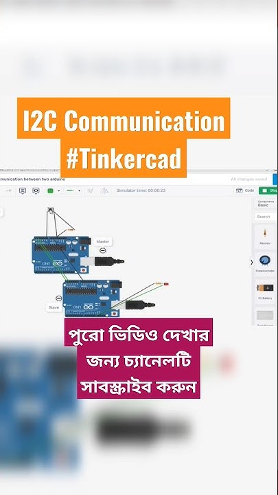 Tinkercad tutorial|| I2C communication Arduino|| Master-Slave led control| #arduino #led - YouTube