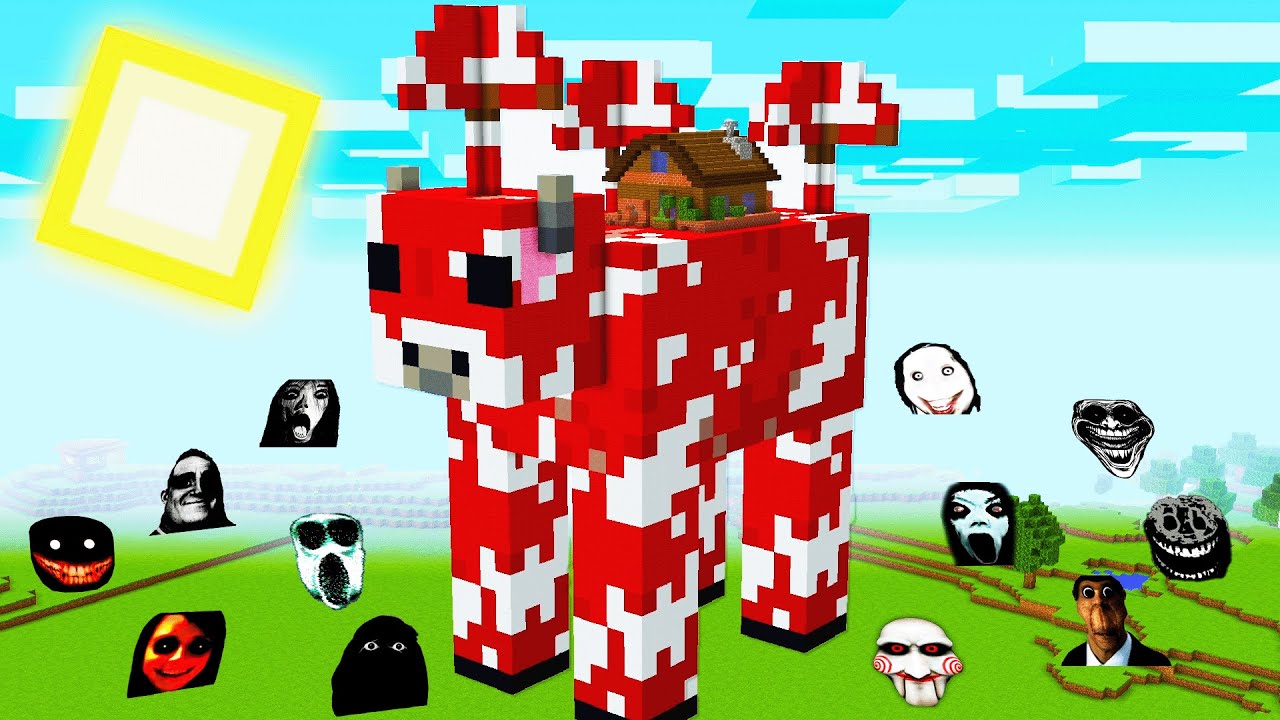 SURVIVAL MOOSHROOM BASE JEFF THE KILLER and SCARY NEXTBOTS in Minecraft ...