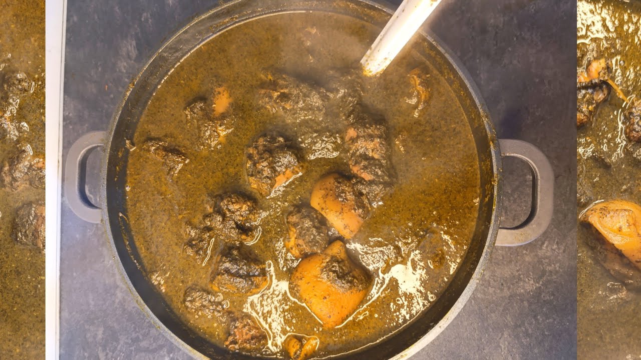 How to make Edo Black soup/Edo bitterleaf soup recipe - YouTube