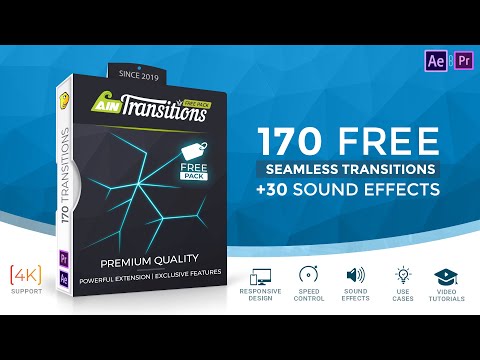 170 Free Transitions with Sound FX for Adobe After Effects