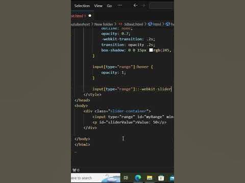 Changing Range Slider html css js#shorts - YouTube