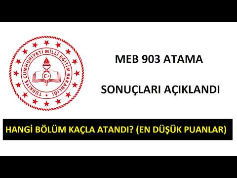 MEB 903 ATAMA SONUÇLARI AÇIKLANDI - MEB ATAMA PUANLARI (KAÇLA KAPATTI?)