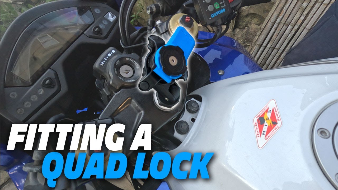 How to Install a QUAD LOCK STEM MOUNT - HONDA CBR600 - YouTube