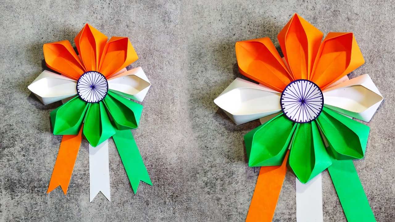 DIY Paper Tricolour Badge | Easy Patriotic Craft For Republic Day ...