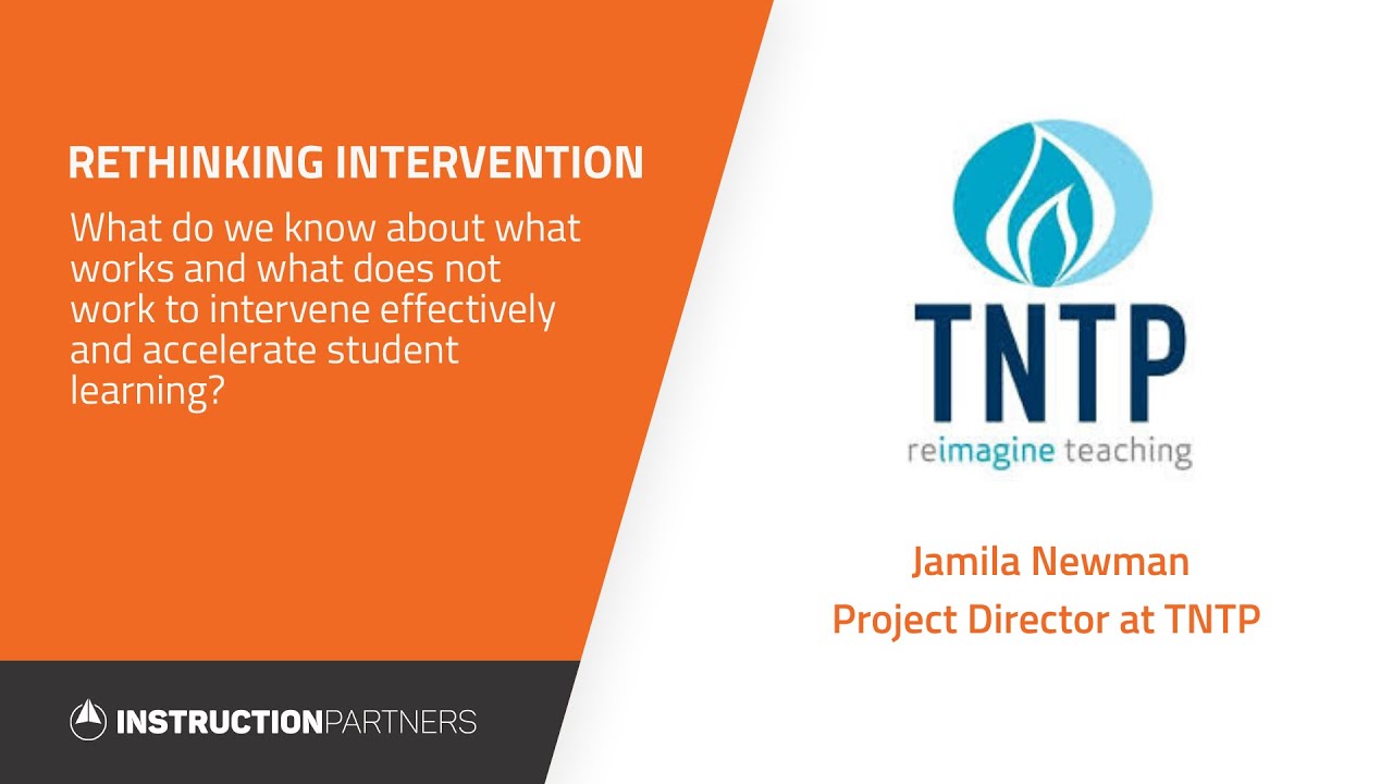 Rethinking Intervention with Jamila Newman, TNTP Project Director - YouTube