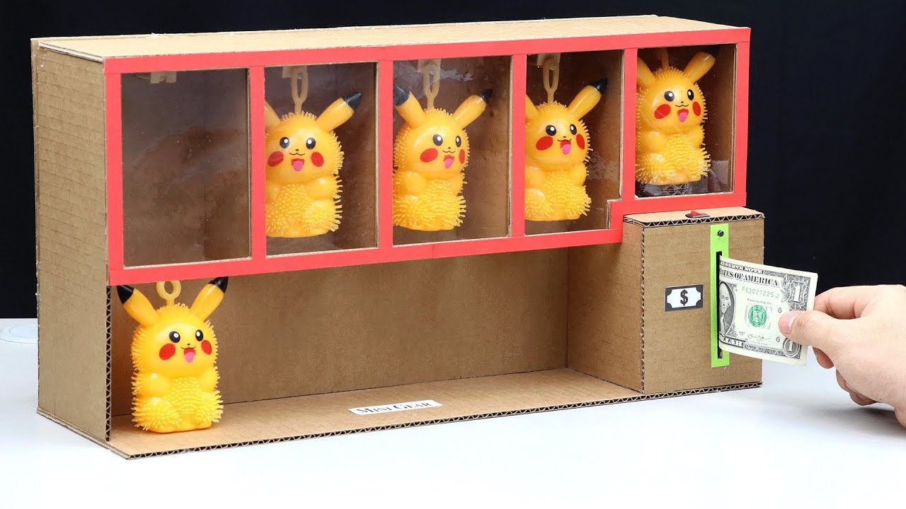 How to Make Pokemon Pikachu Vending Machine - YouTube