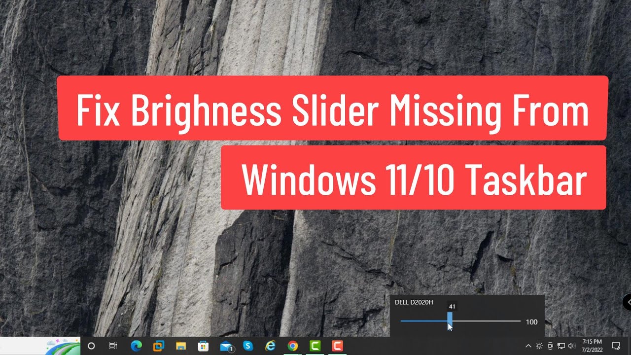 Fix Brightness Slider Missing From Windows 11/10 Taskbar - YouTube