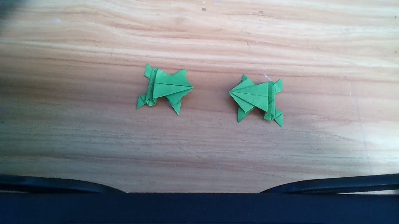 Origami Jumping frog (Traditional model) - YouTube
