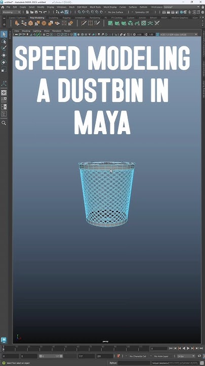 Speed Modeling a Dustbin in Maya | Quick Timelapse #mayamodeling #mayaforbeginners - YouTube