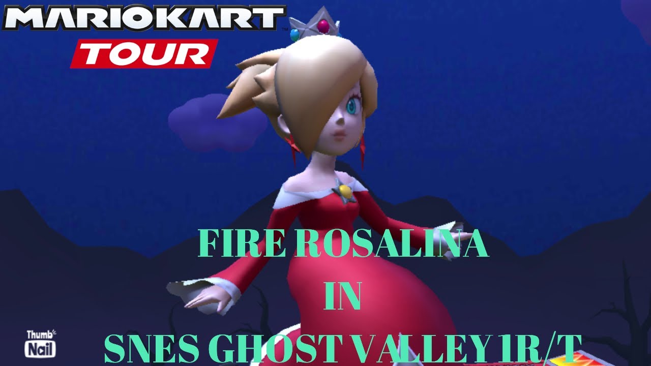Mario Kart Tour - Fire Rosalina in SNES Ghost Valley 1R/T - YouTube