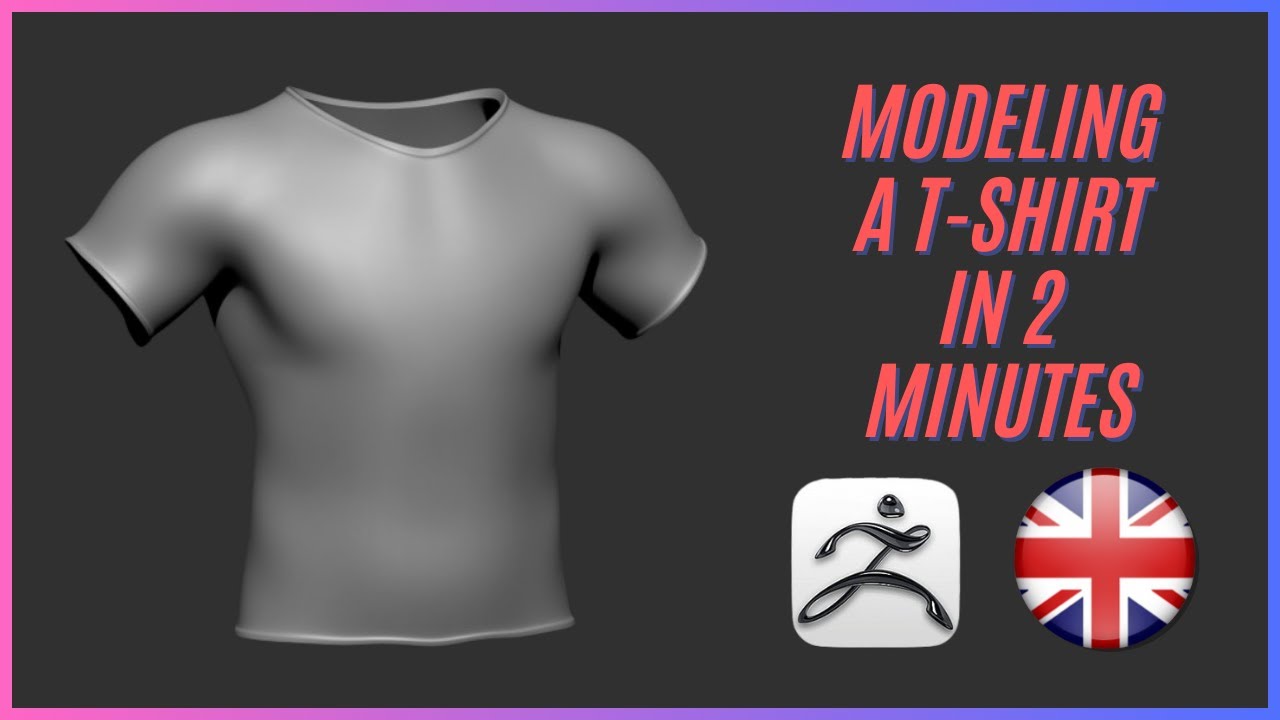 Zbrush - Modeling a t-shirt in 2 minutes 🌝👕 - YouTube