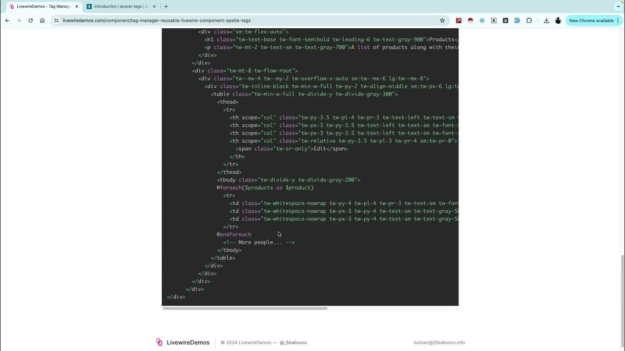Model Tag Manager using Laravel Livewire - YouTube