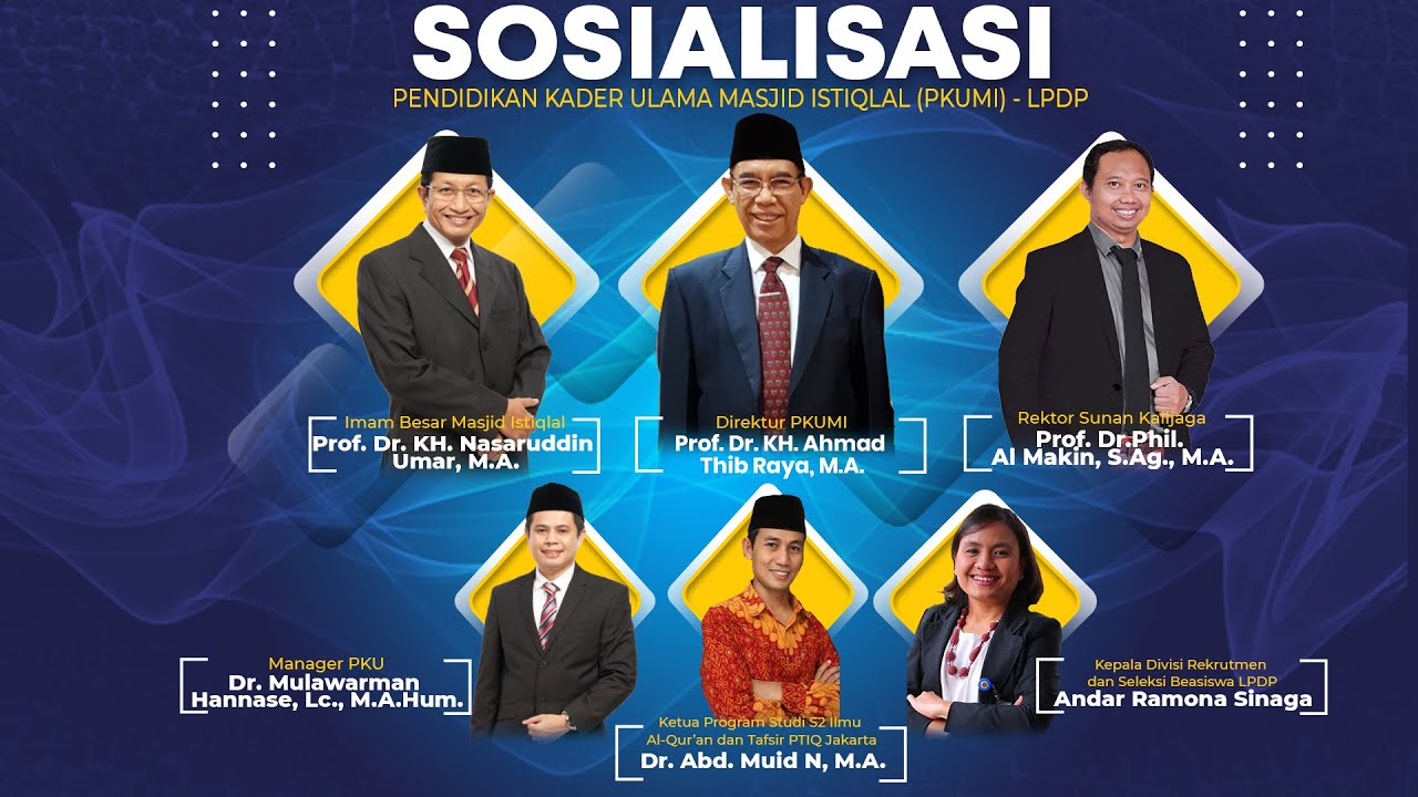 SOSIALISASI PENDIDIKAN KADER ULAMA MASJID ISTIQLAL (PKUMI) - LPDP | UIN ...