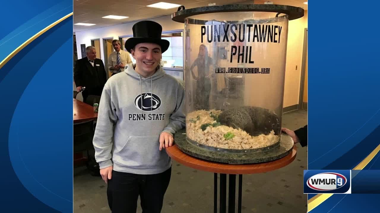 Meteorologist Matt Hoenig meets Punxsutawney Phil at Penn State - YouTube