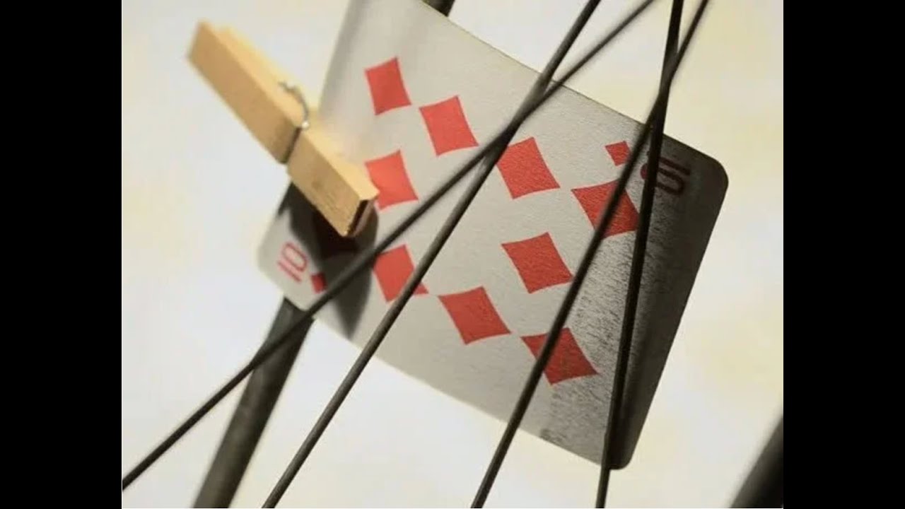 Cards in Spokes Bike Riding - YouTube
