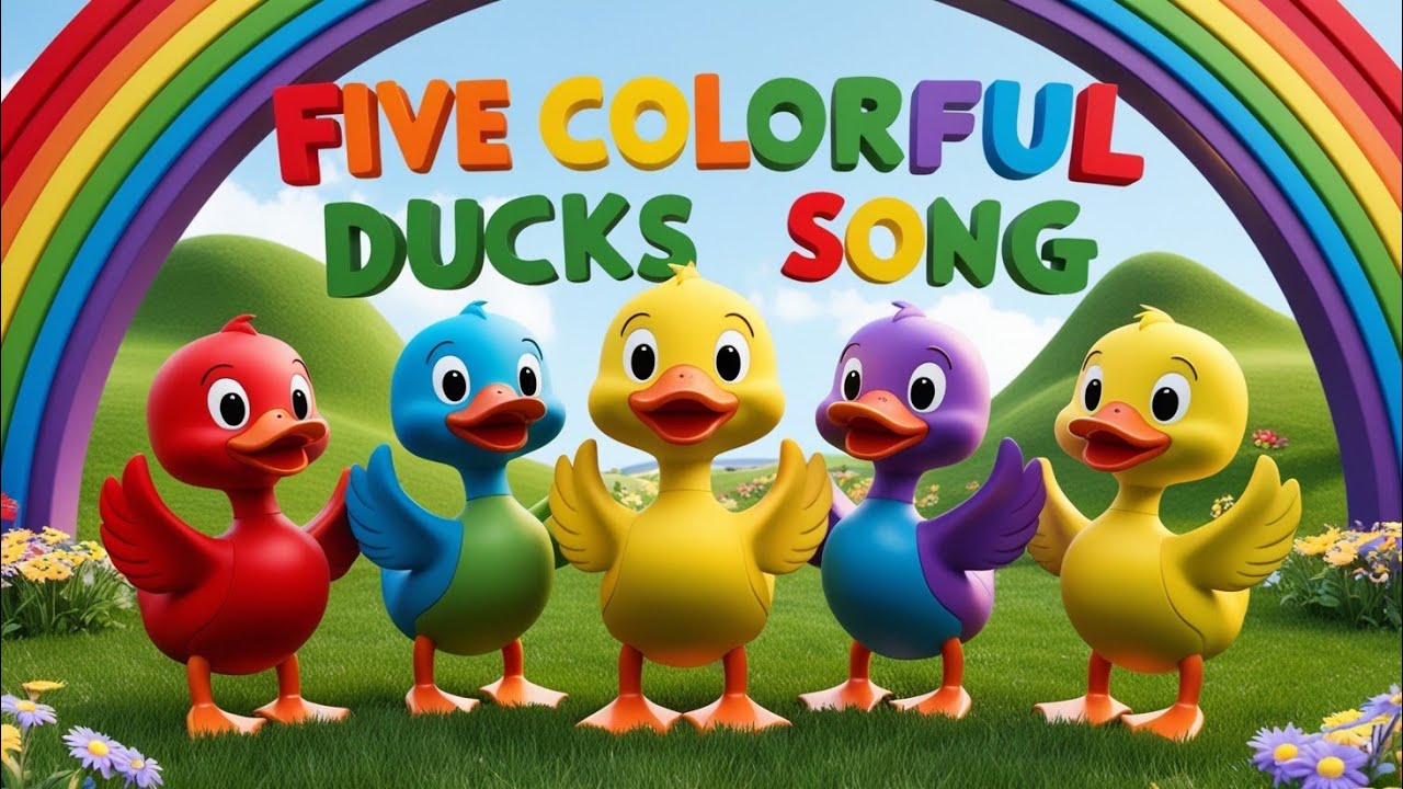 "🦆🎶 Sing & Dance with the 5 Colorful Duck Songs! Fun Nursery Rhymes for ...