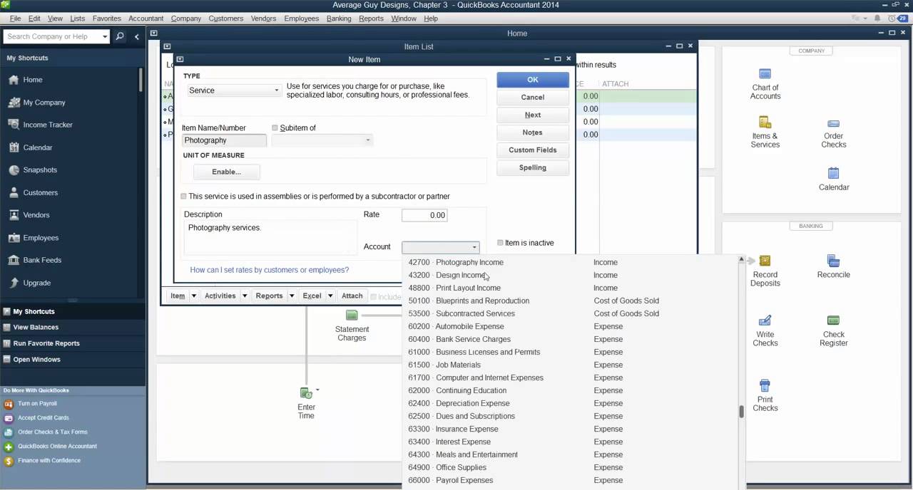 Quickbooks Create Items Develop Your Skills 3 2%2C p 86 - YouTube