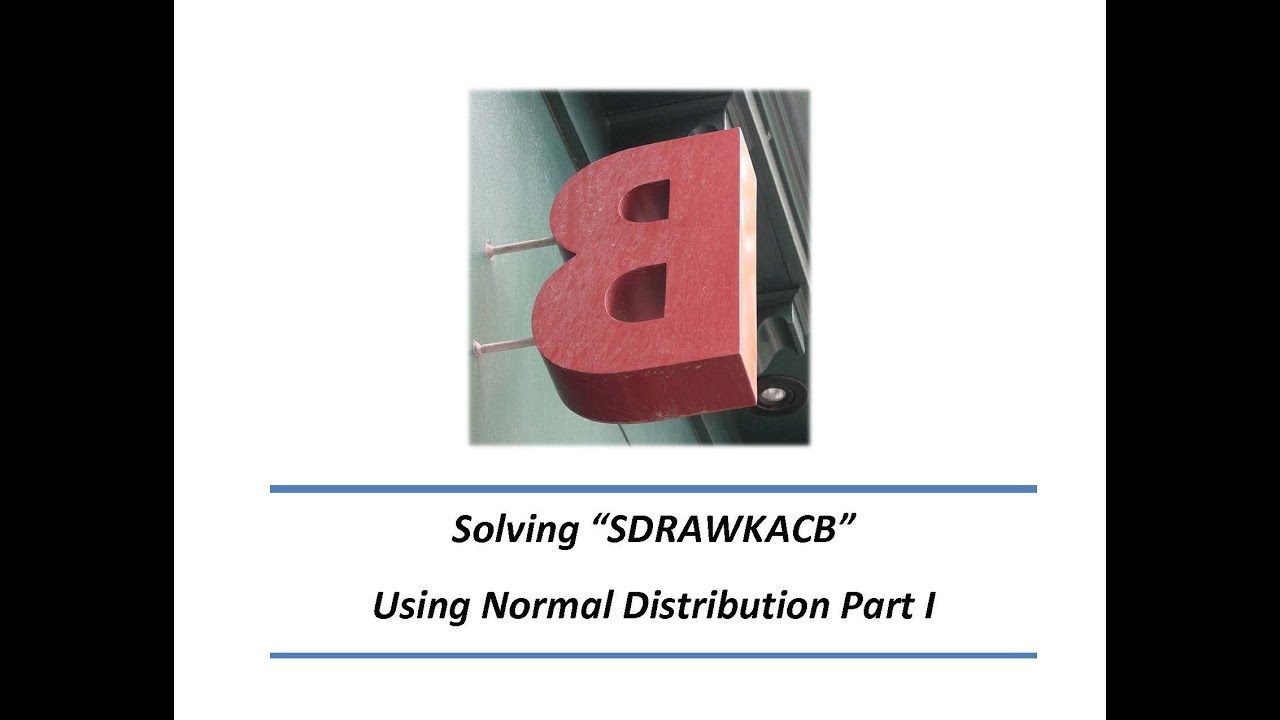 Solving Backwards Using Normal Distribution: An Overview - YouTube