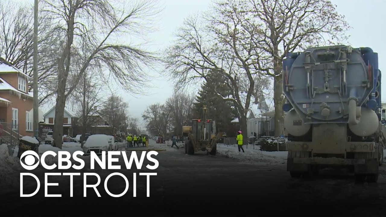 Southwest Detroit residents deal with aftermath of water main break - YouTube