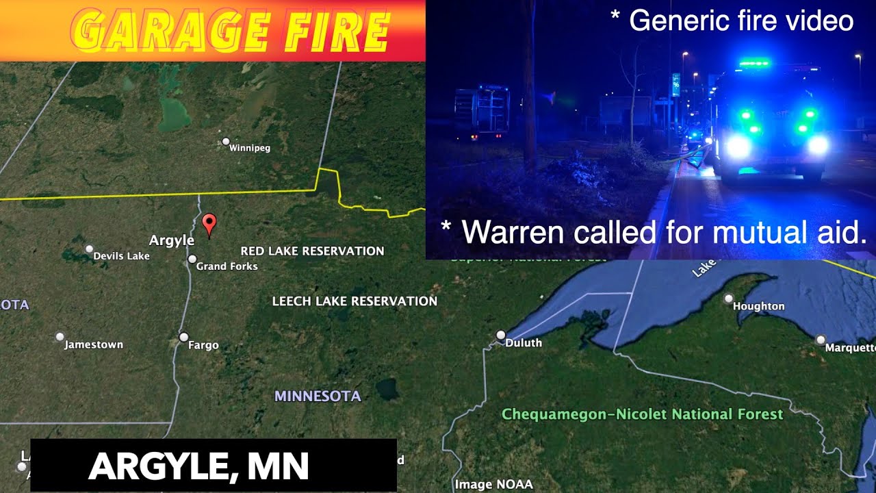 Report Of Wednesday Night Garage Fire In Argyle, Minnesota - YouTube