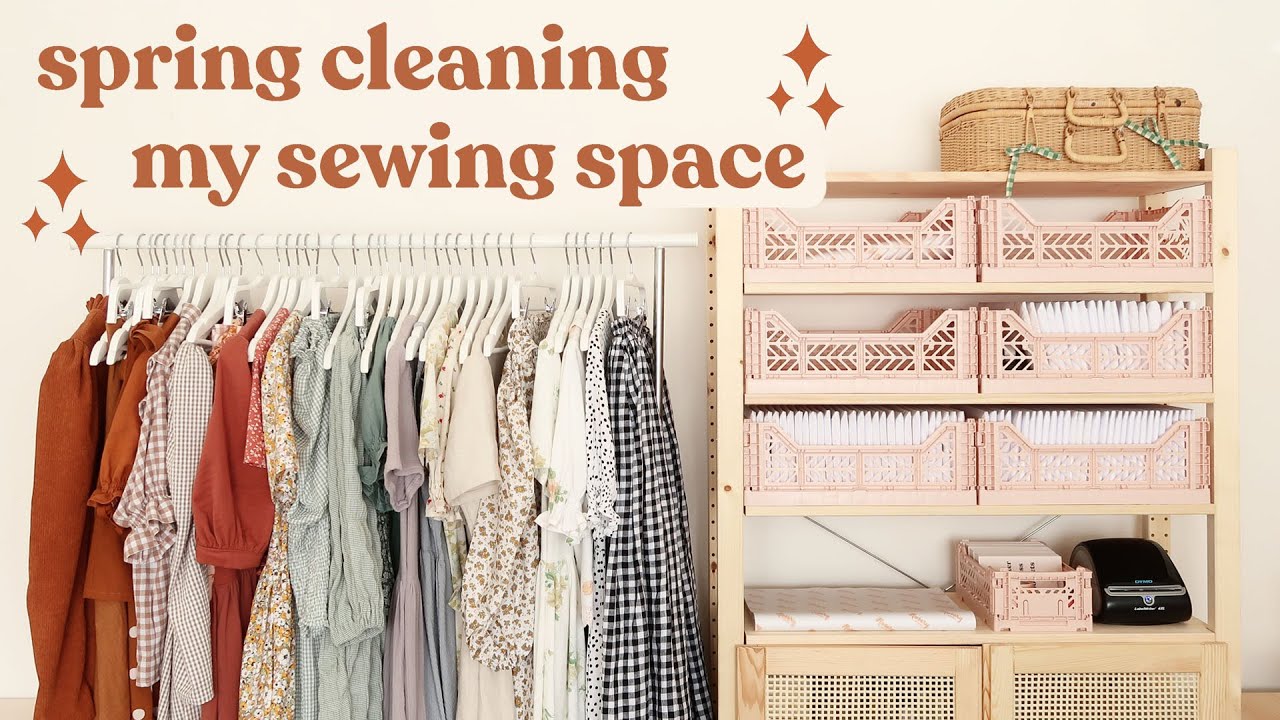 Spring Cleaning My Sewing Space - YouTube