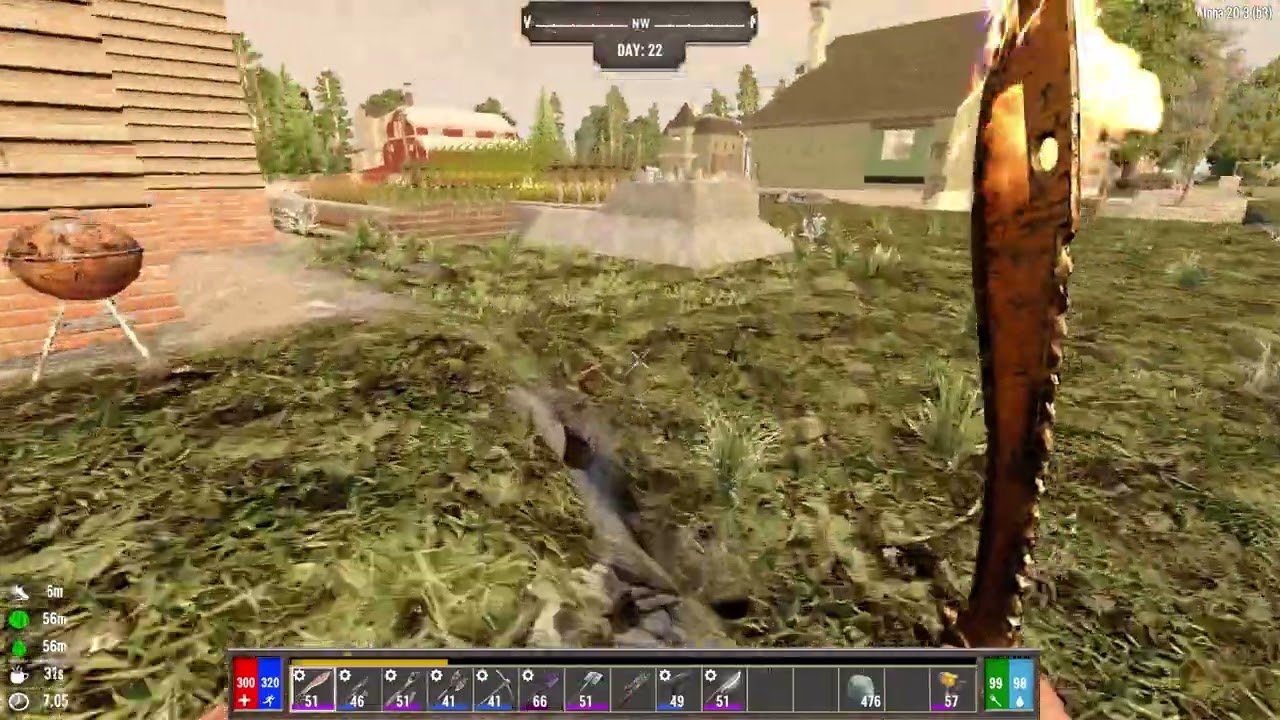 7 Days To Die Darkness Falls Farming Layout - YouTube