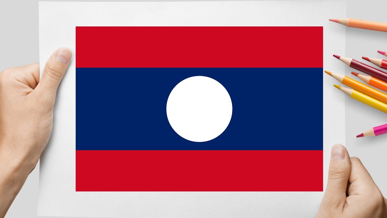 How To Draw Laos Flag - Easy Drawings and Coloring - YouTube