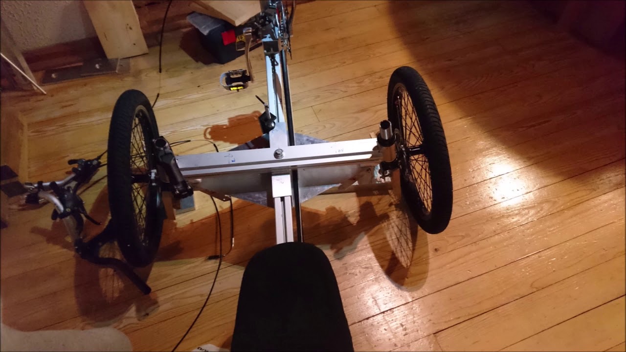 Making of de mon trike fait maison, recumbent, trike, homemade - YouTube