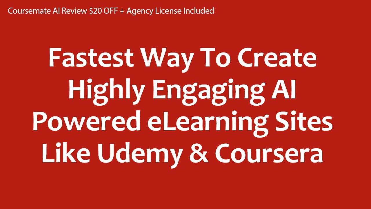Coursemate AI Review $20 OFF + Agency License Included - YouTube