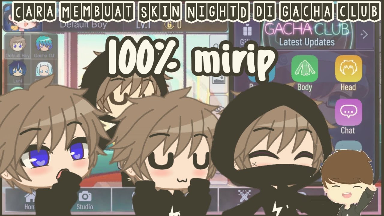 [Cara Membuat Skin NightD Di Gacha Club]Gacha Club Indonesia - YouTube