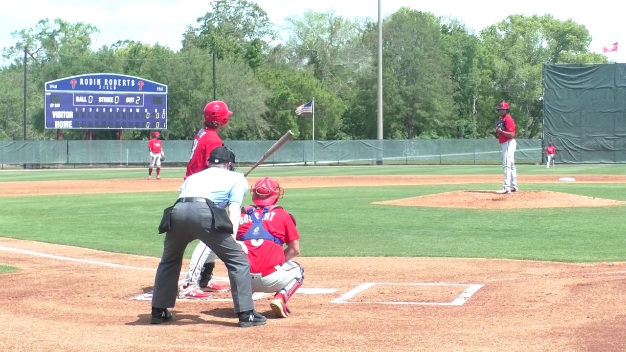 Alec Bohm Hit For Phillies In Spring Training vs. Adonis Medina - YouTube